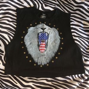 2kuhl | Tops | 2kuhl Patriotic Lion Crop Top Muscle Tank | Poshmark